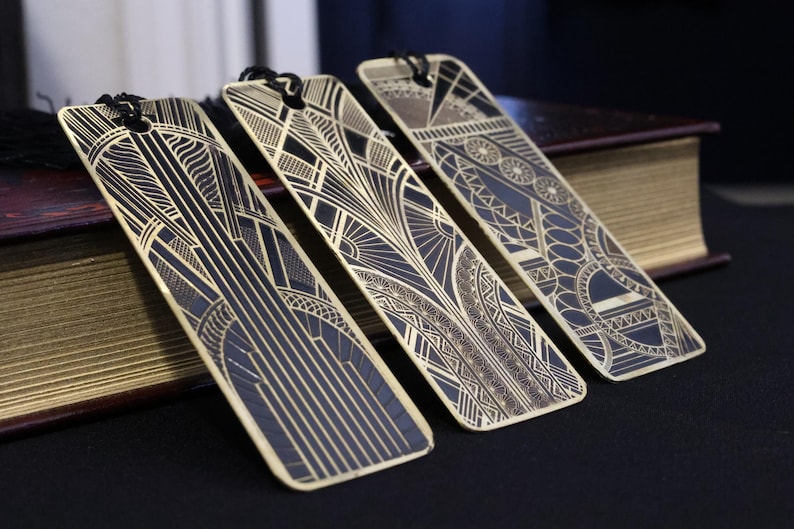 Art Deco Brass Bookmarks - Etsy