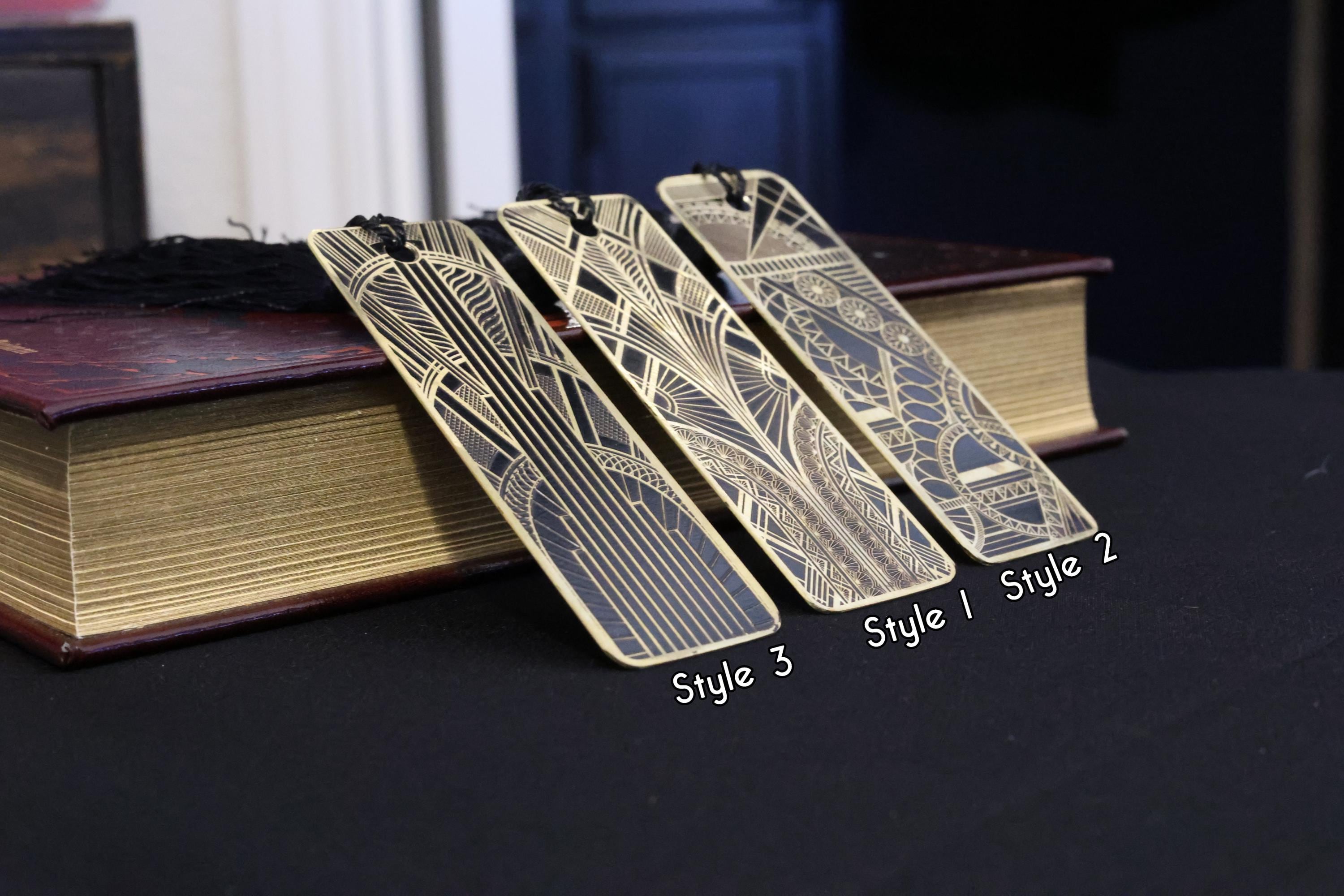 Art Deco Brass Bookmarks - Etsy
