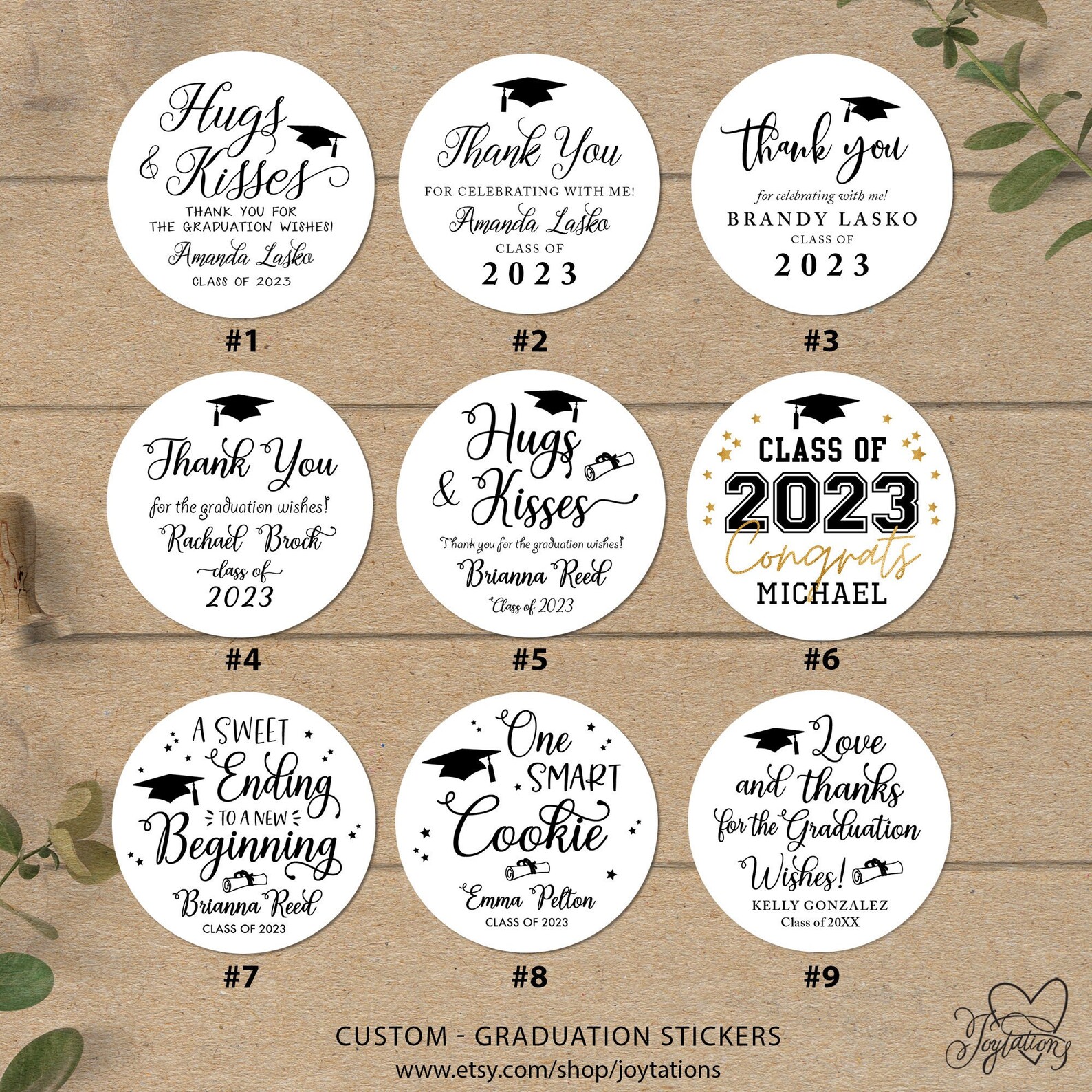 Personalized Graduation Thank You Stickers, Graduation Decorations 2024 ...