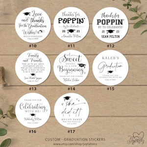 Personalized Graduation Thank You Stickers, Graduation Decorations 2025 ...