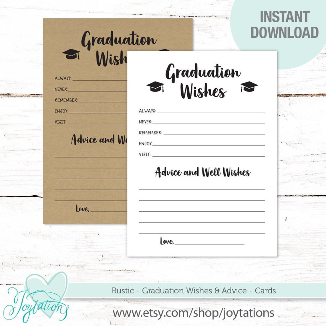 Graduation Wishes Advice and Well Wishes Card and Sign | Etsy