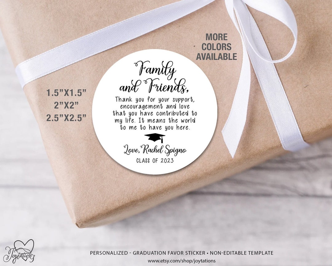 Custom Graduation Favor Stickers, Graduation Decorations 2025, Custom ...