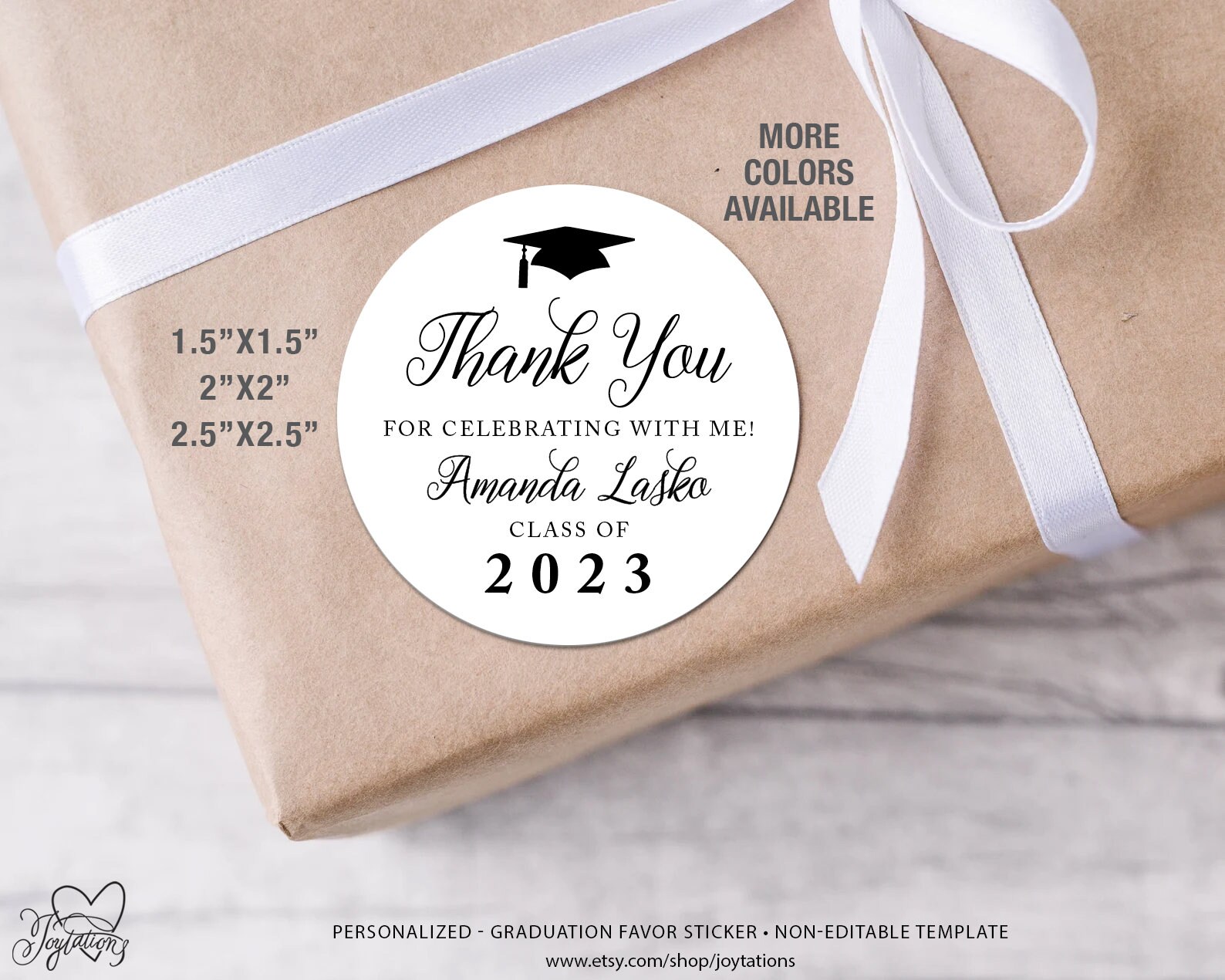 Personalized Graduation Thank You Stickers, Graduation Decorations 2024 ...