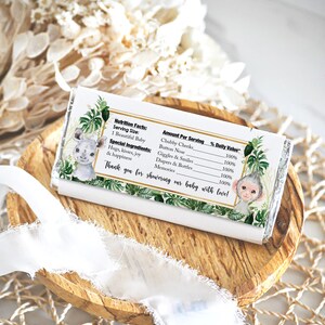 Safari Baby Shower Hershey's Chocolate Bar Wrappers, Jungle Baby Shower ...