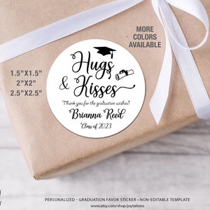 Personalized Graduation Thank You Stickers, Graduation Decorations 2025 ...