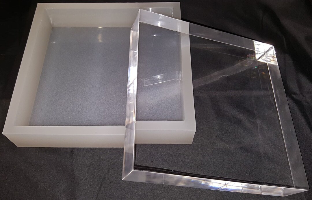 Square 25cm X 5cm Sharp Corner Square Food & Heat Safe Silicone Mould ...