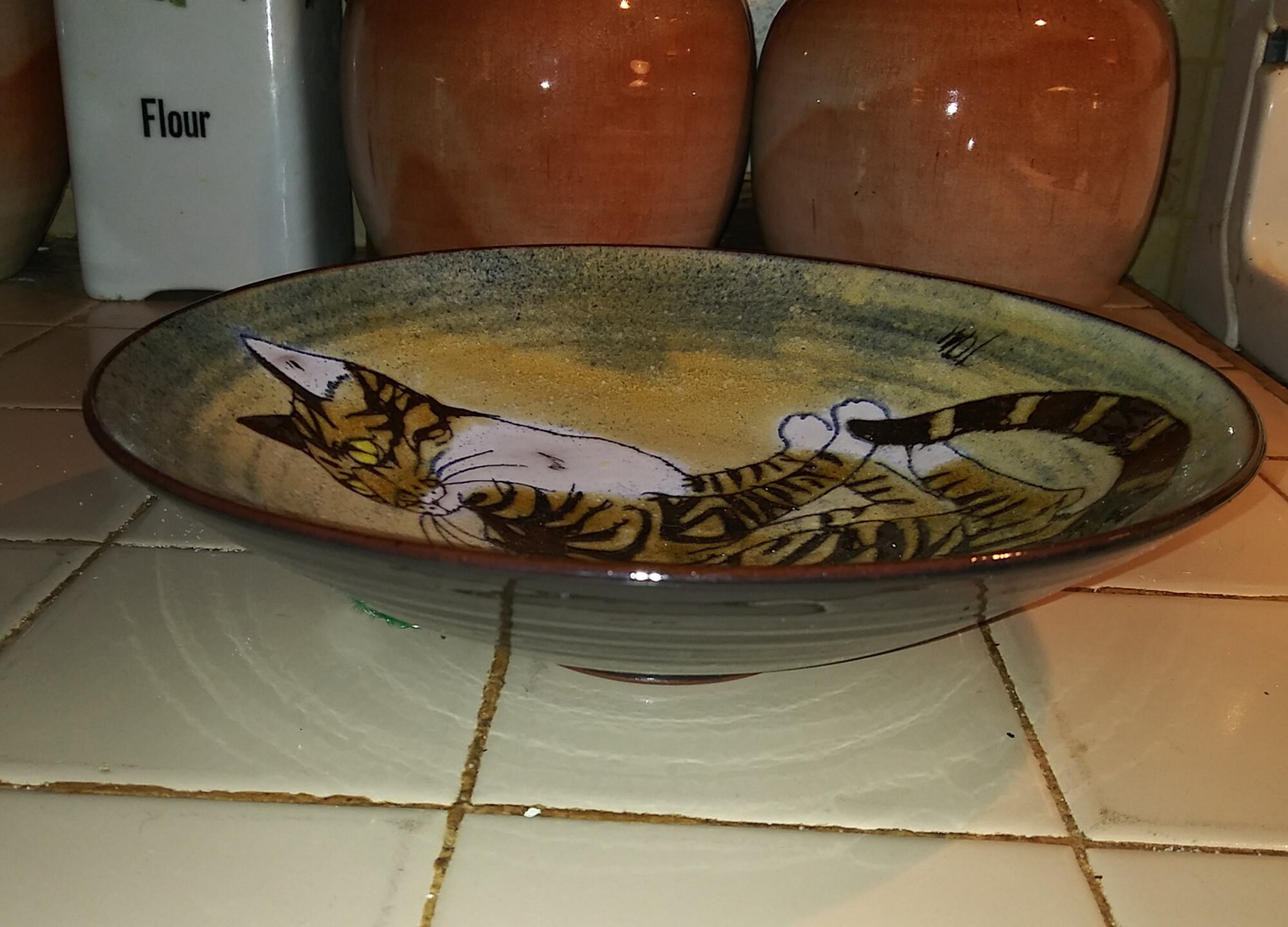 Chelsea Studio Pottery Cuenco grande para gatos - Etsy España