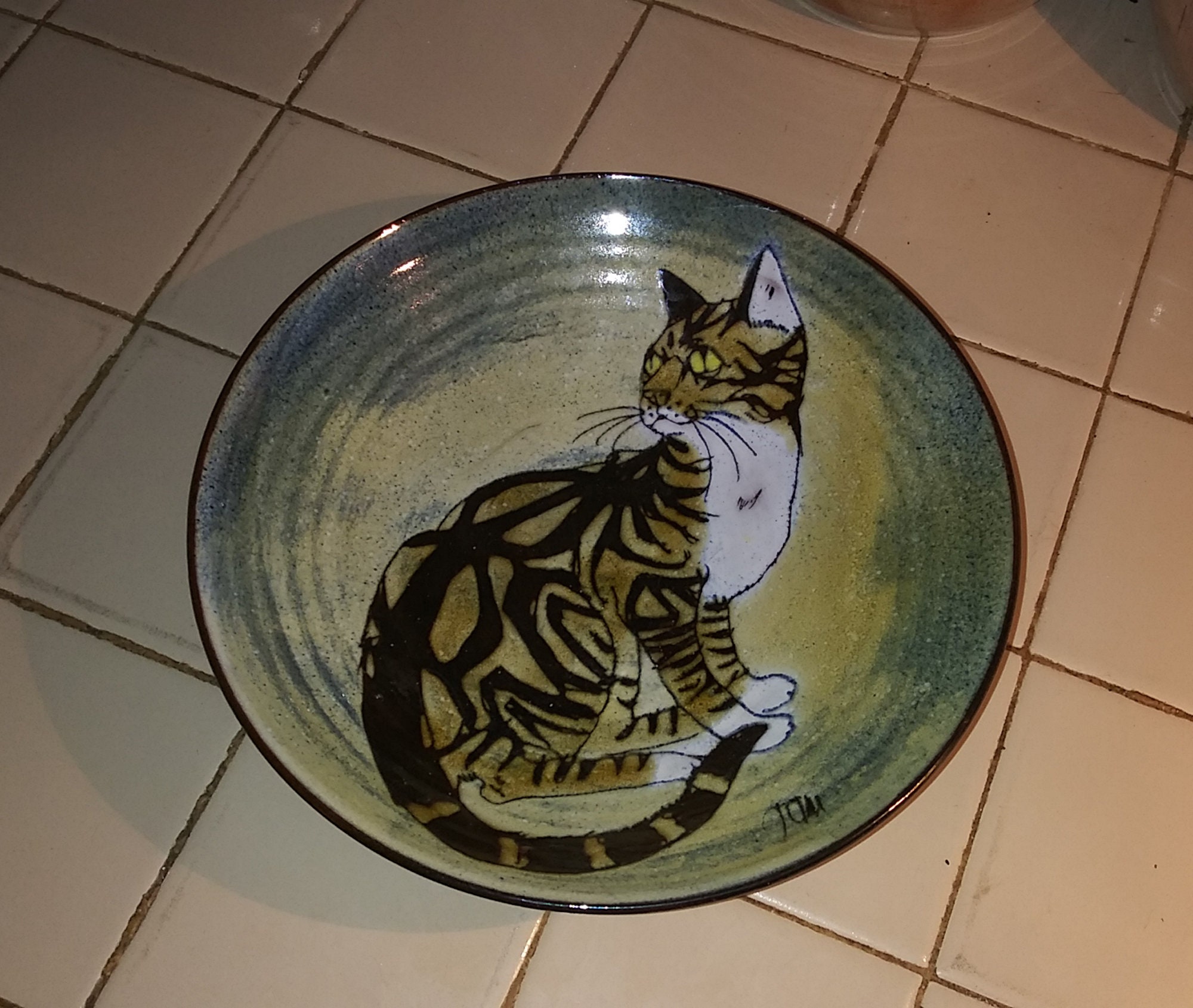 Chelsea Studio Pottery Cuenco grande para gatos - Etsy España