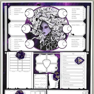 Lloth Dnd 5e Character Sheet | Dnd Character Journal | Dungeons and ...