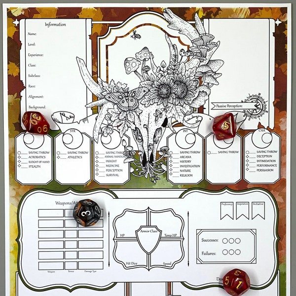 Ranger Dnd Character Sheet - Etsy