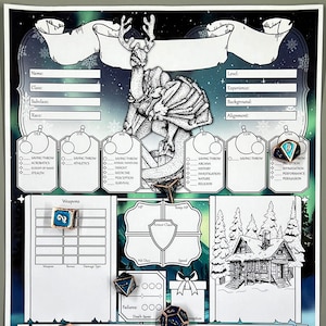 Christmas Solstice Dnd 5e Character Sheet Digital Download - Etsy
