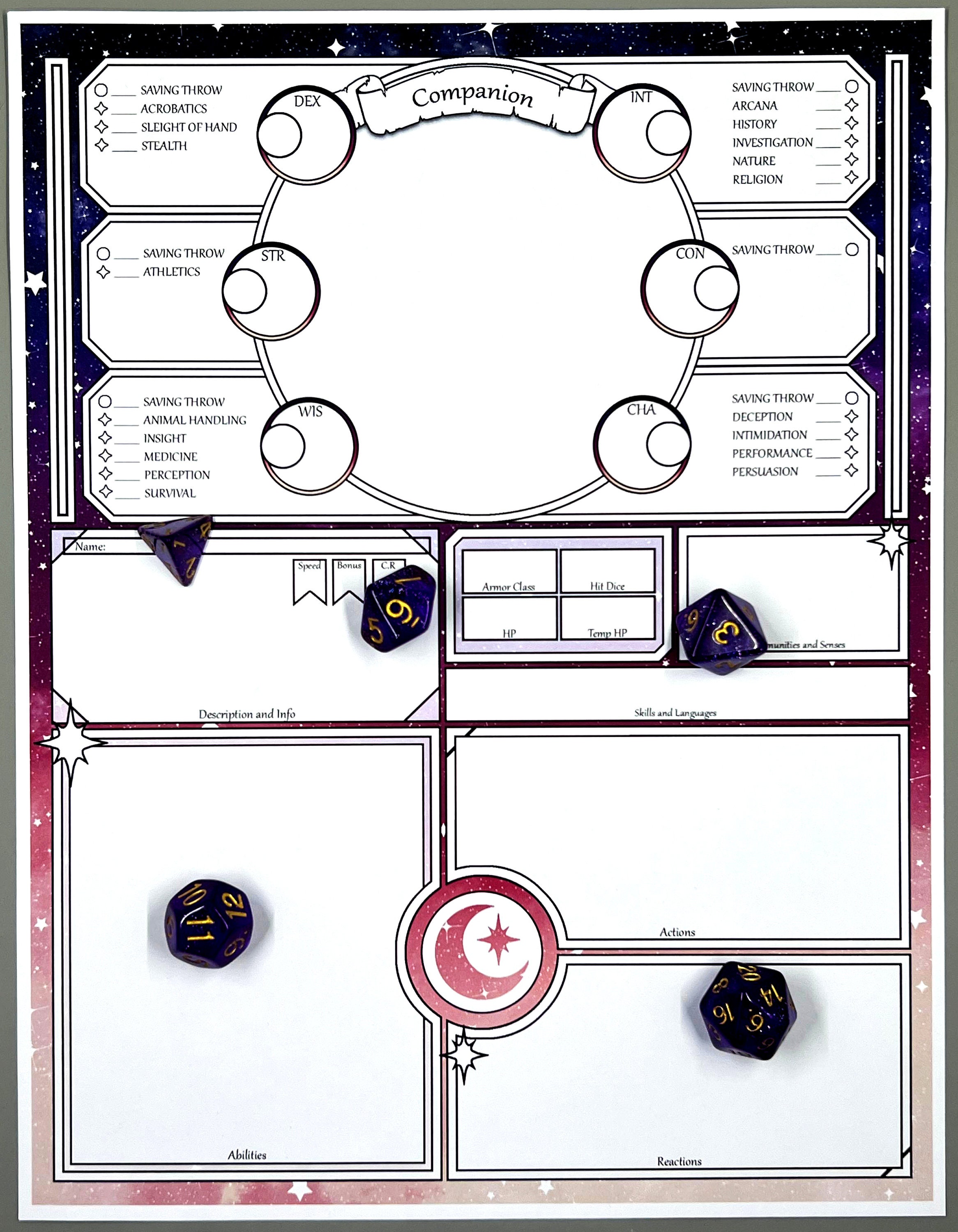 Wizard Dnd 5e Character Sheet Digital Download - Etsy