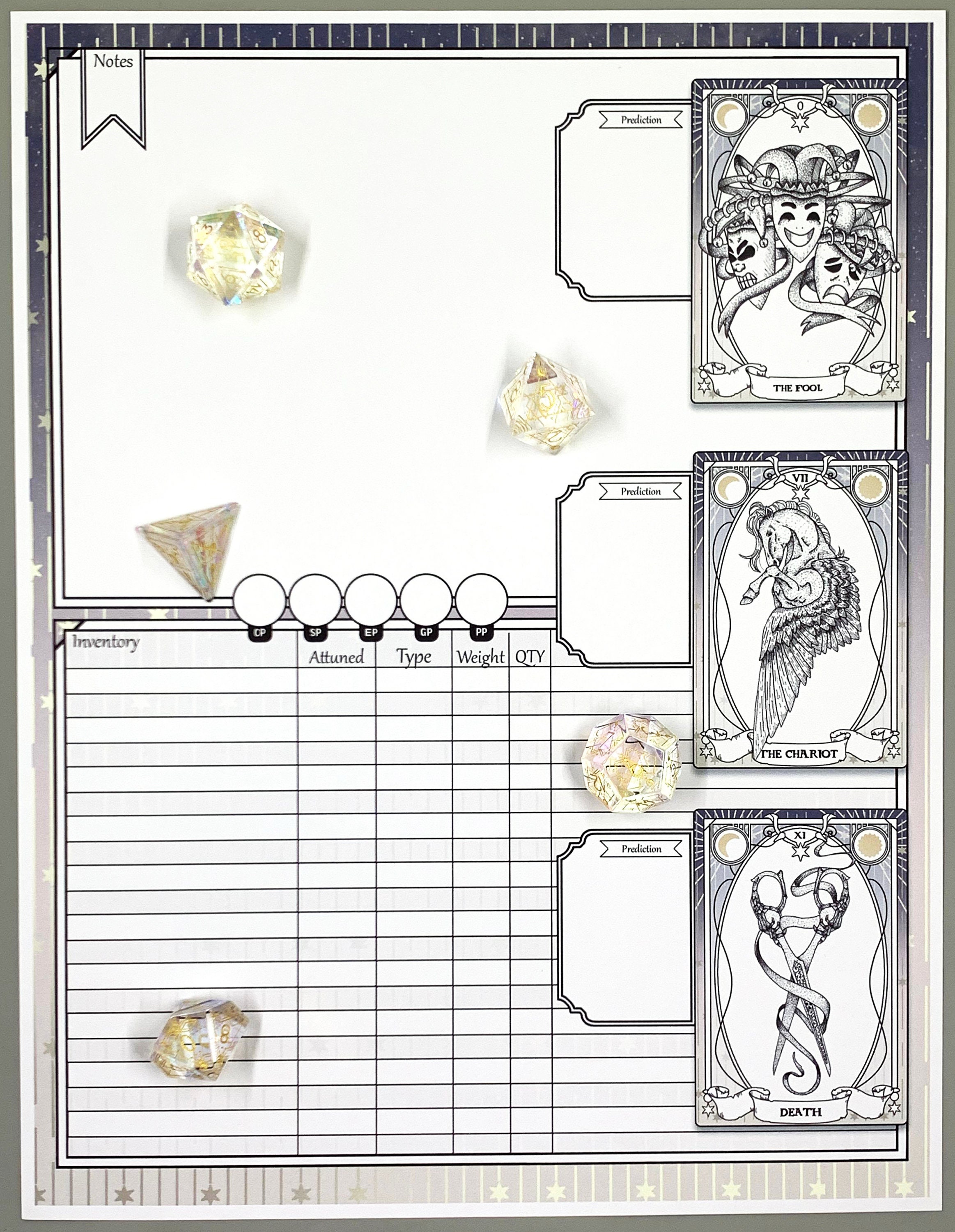 Cleric of Fate Dnd 5e Character Sheet Digital Download - Etsy