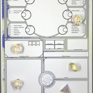 Cleric Dnd 5e Character Sheet Dnd Character Journal - Etsy Canada