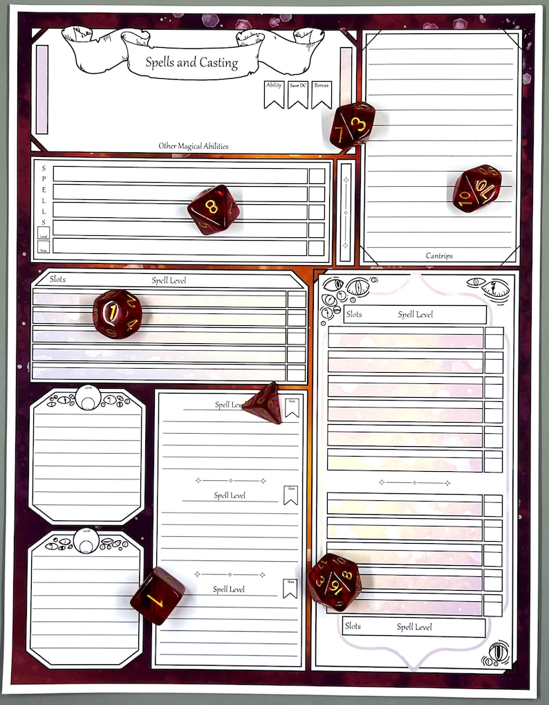 Beholder Dnd 5e Character Sheet Digital Download - Etsy