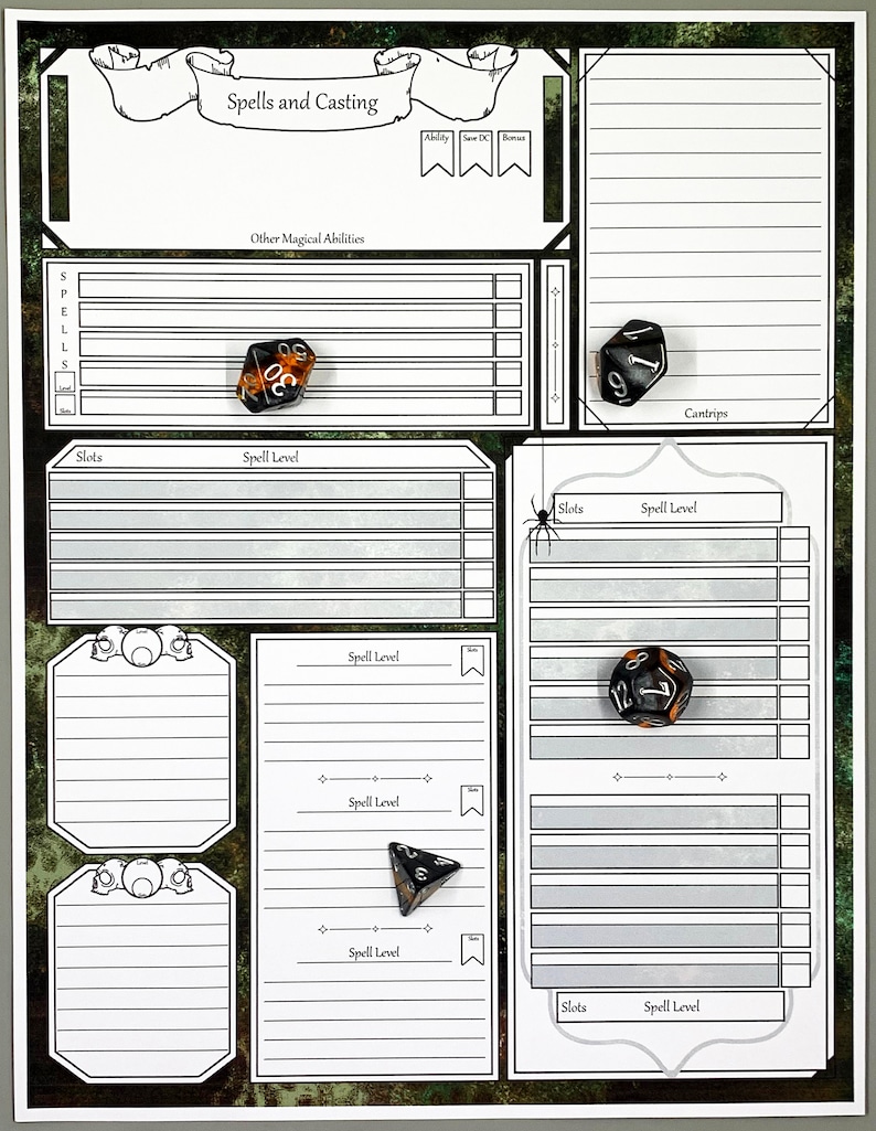 Necromancer Dnd 5e Character Sheet Digital Download - Etsy