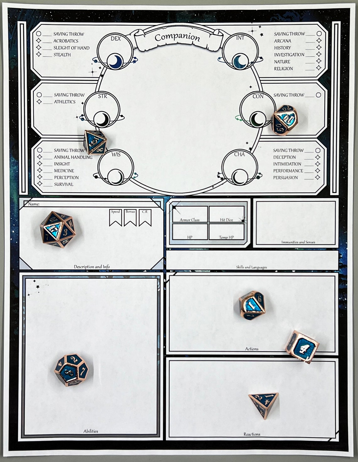 Druid Circle of the Moon Owlbear Dnd 5e Character Sheet Digital ...