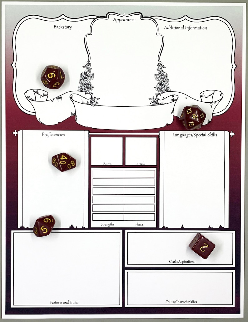 Vampire Dnd 5e Character Sheet - Etsy