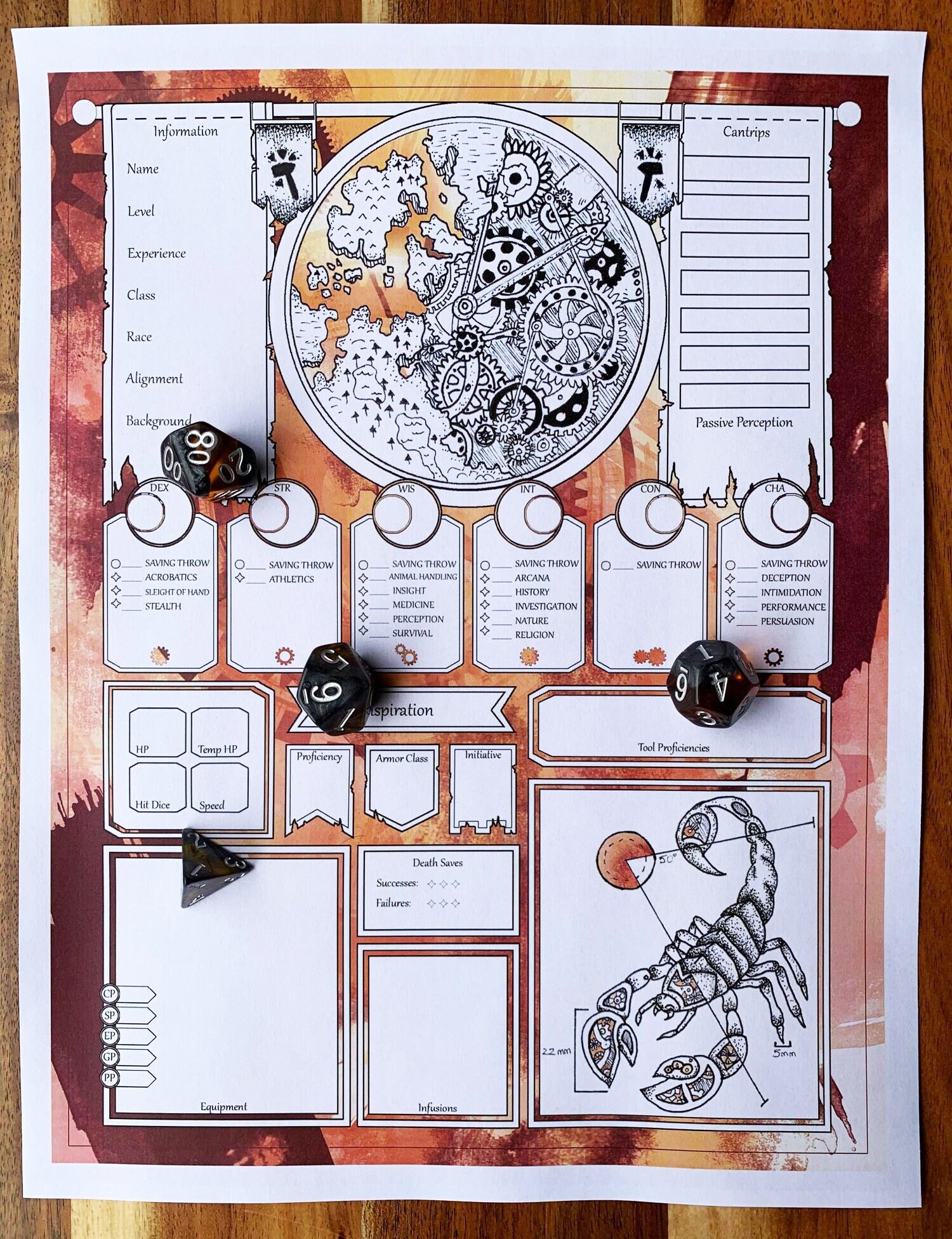 DnD Character Sheet Artificer BattleSmith InkandClaw