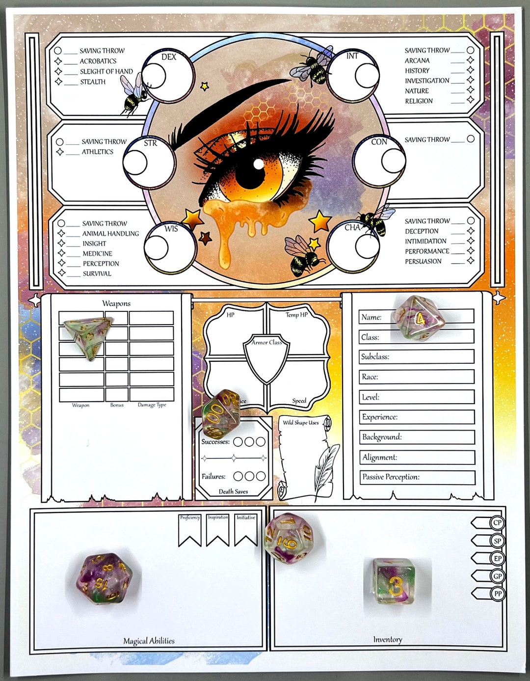 Druid Circle of the Shepherd Dnd 5e Character Sheet | Dnd Character ...