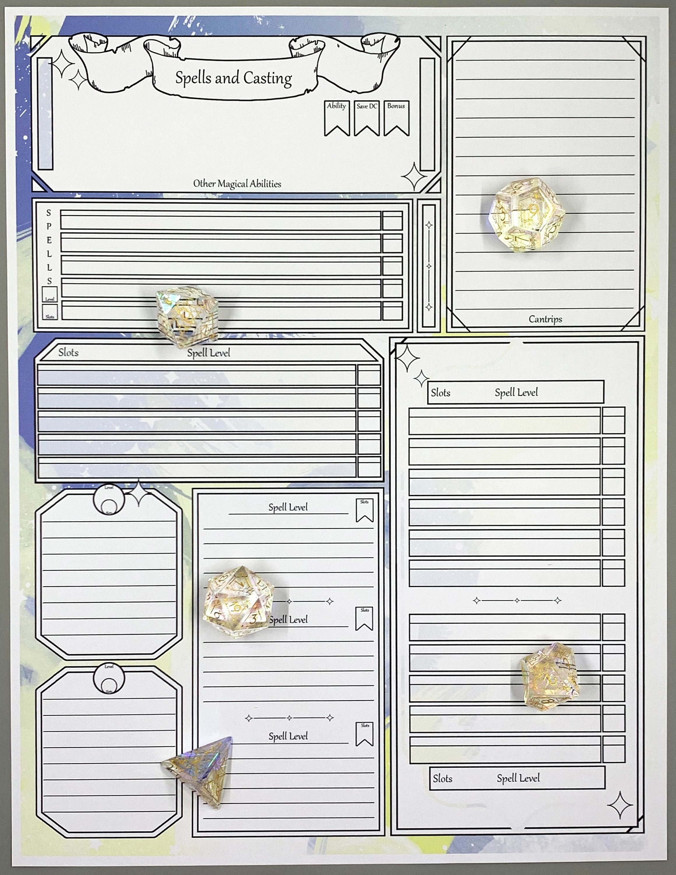 Cleric Light Domain Dnd 5e Character Sheet Digital Download - Etsy