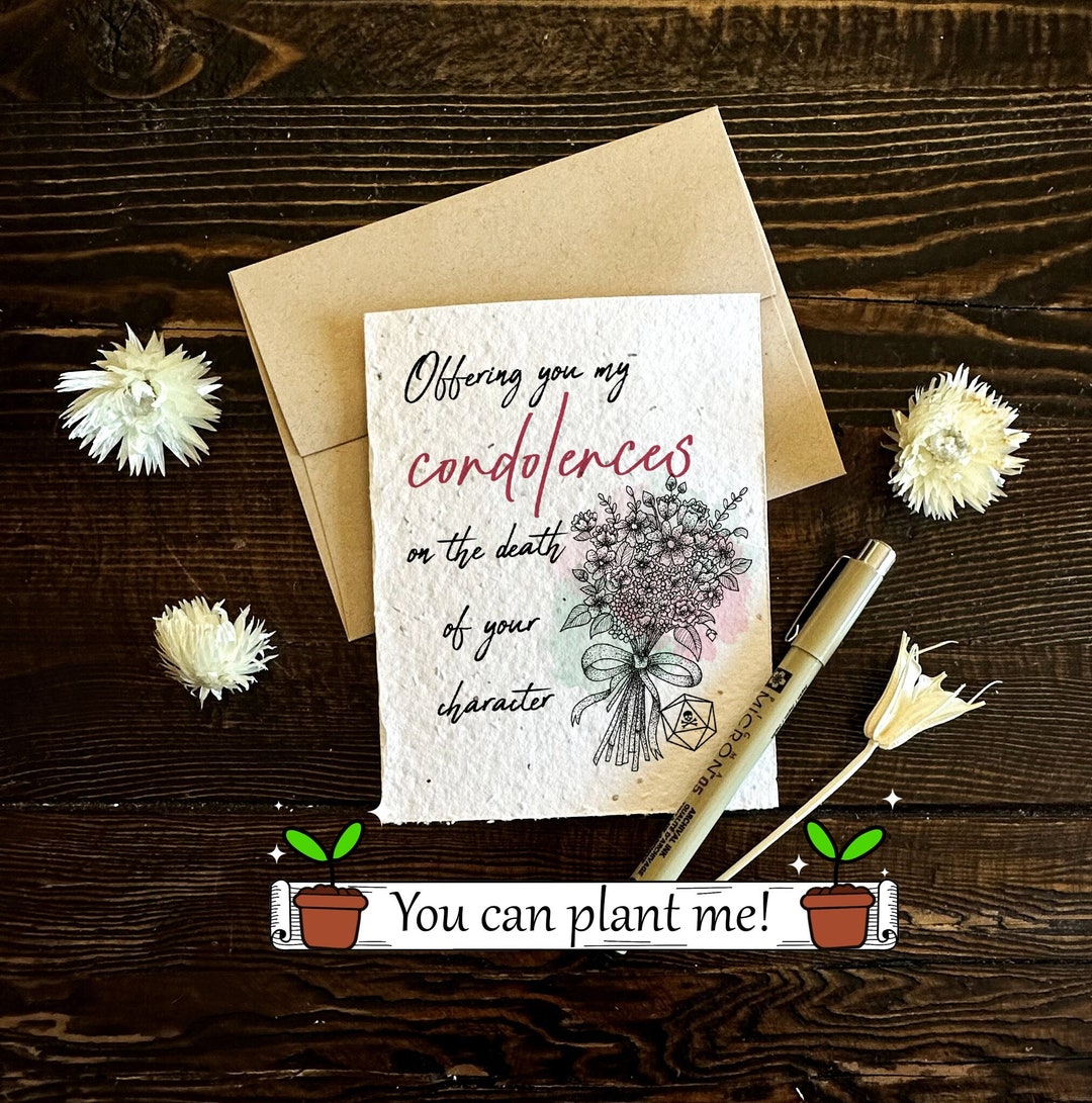 Condolences for Character Dnd Plantable Card | Dnd Eco Card | Dungeon ...