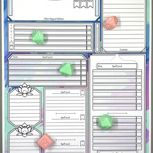 Jeweled Lotus Dnd 5e Character Sheet Digital Download - Etsy