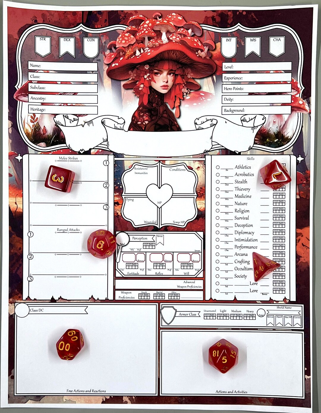 Mushroom Pathfinder Pathfinder 2e Character Sheet Pathfinder Character ...