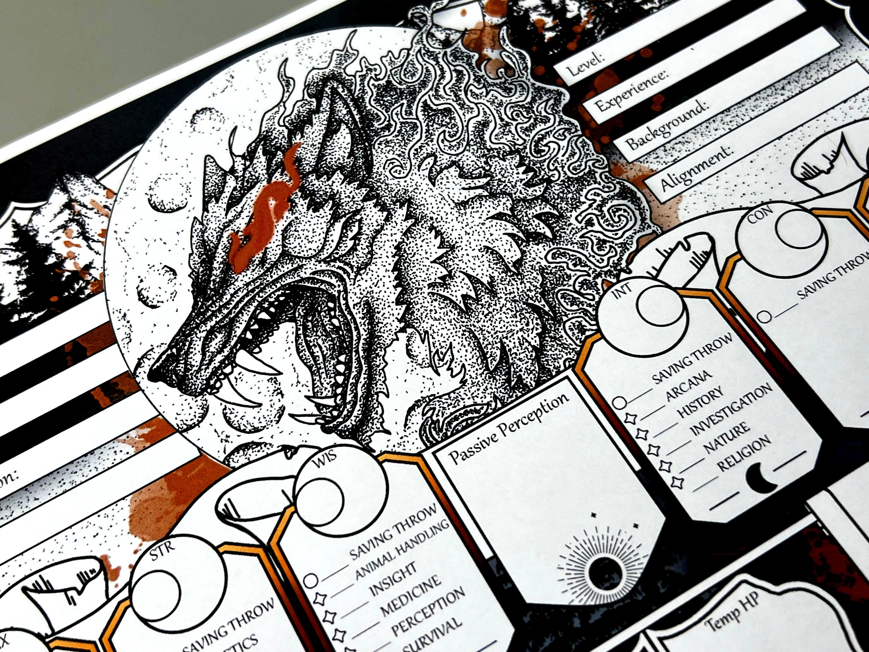 Blood Hunter Order of the Lycan Dnd 5e Character Sheet - Etsy