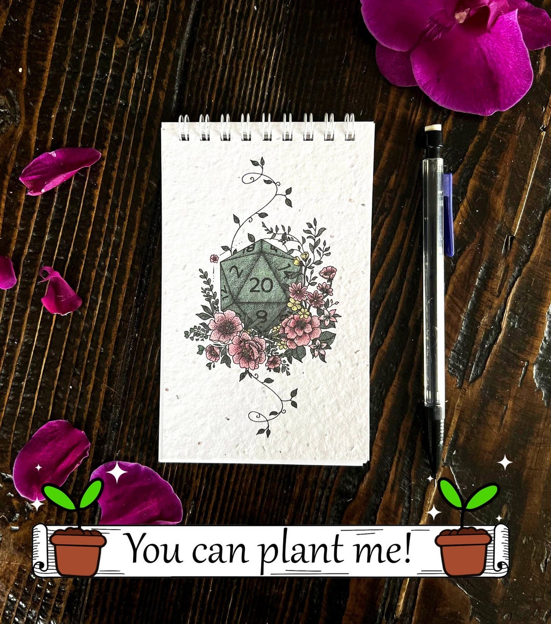 Dnd Plantable Druid Notepad | Dnd Eco Notepad | Dnd Gift | Dnd Growable ...