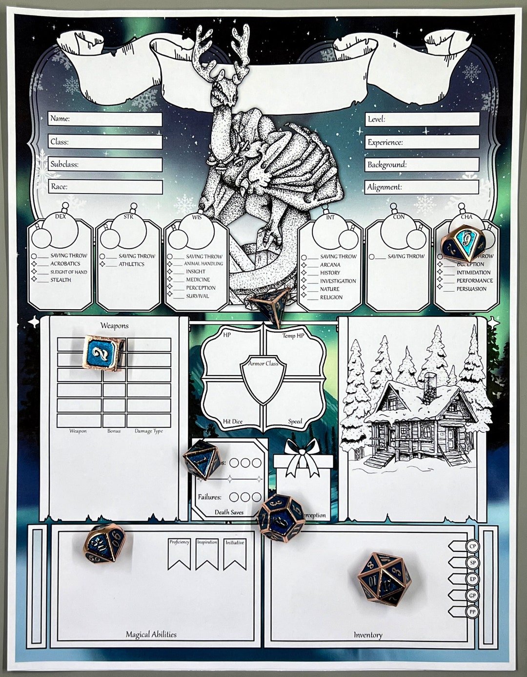 Christmas Solstice Dnd 5e Character Sheet Digital Download - Etsy Canada
