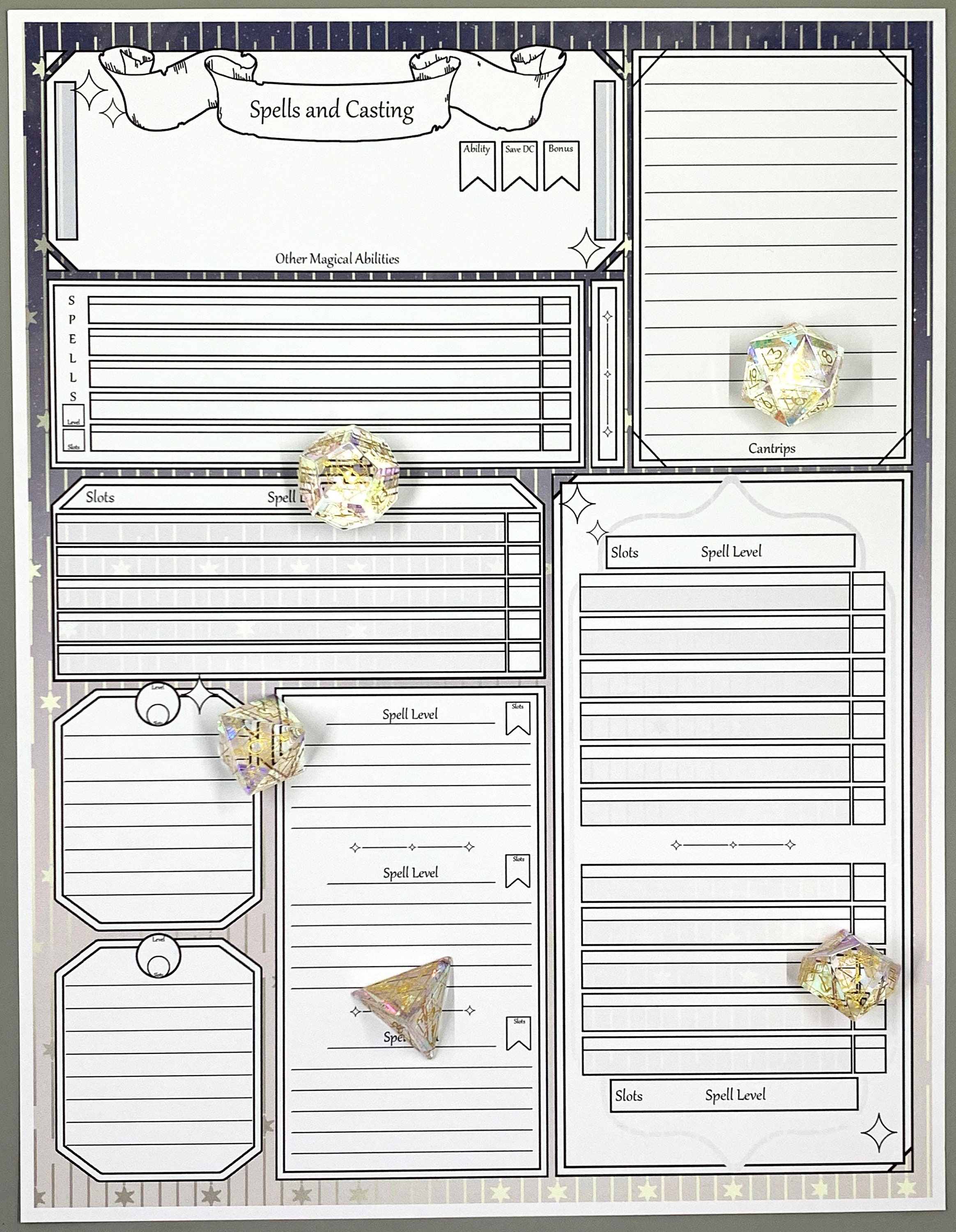 Cleric of Fate Dnd 5e Character Sheet Digital Download - Etsy