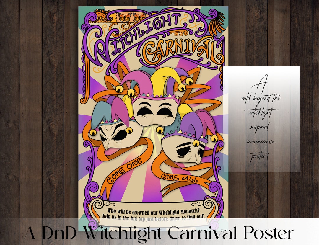 Dnd Witchlight Carnival Poster | Dnd Poster | Dnd Gift | Dnd Art | Dnd ...