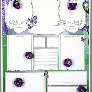 Dnd Character Sheet | Dnd Feywild Dragons Collection Bundle | Dnd ...