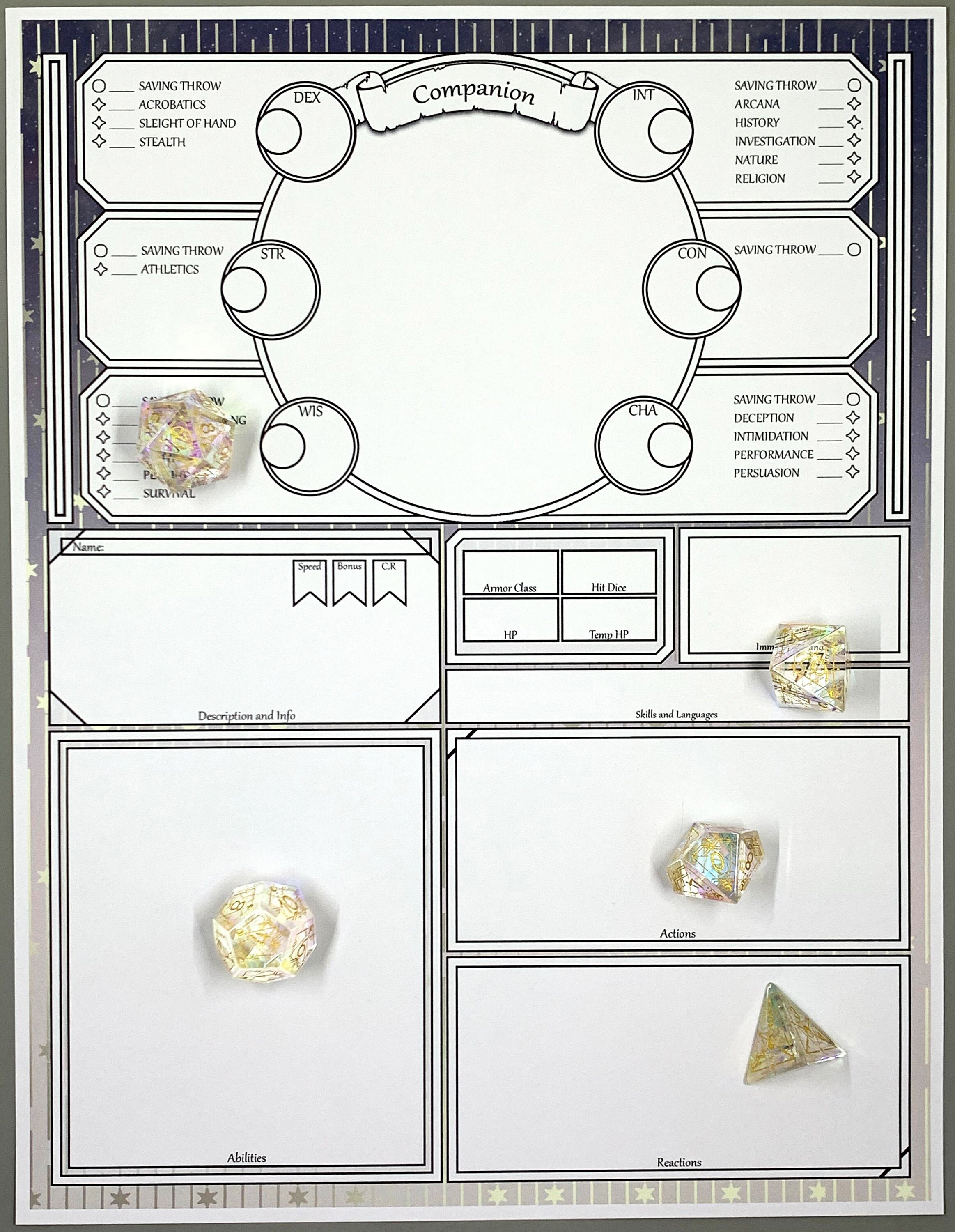 Cleric of Fate Dnd 5e Character Sheet Digital Download - Etsy