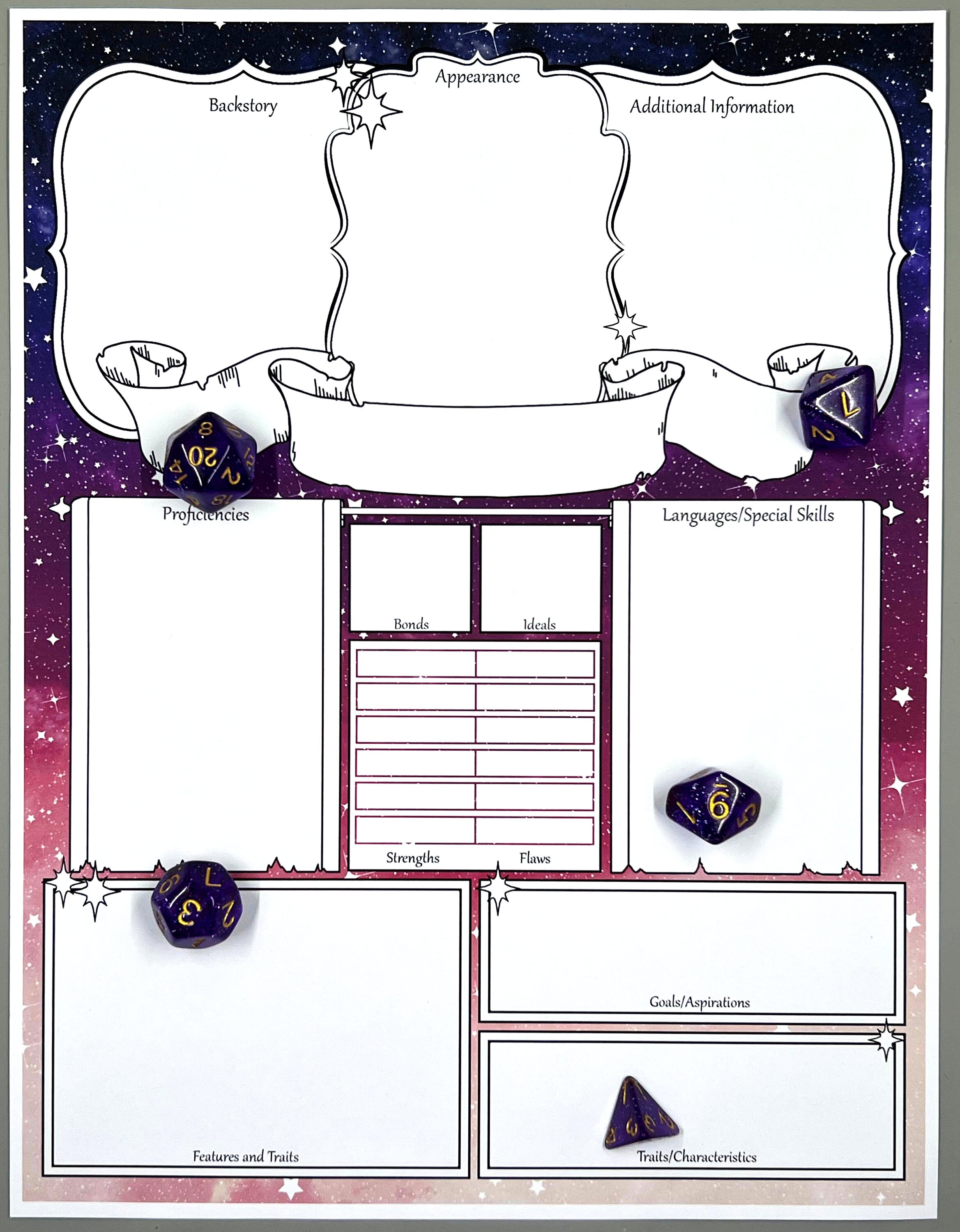 Wizard Dnd 5e Character Sheet Digital Download - Etsy