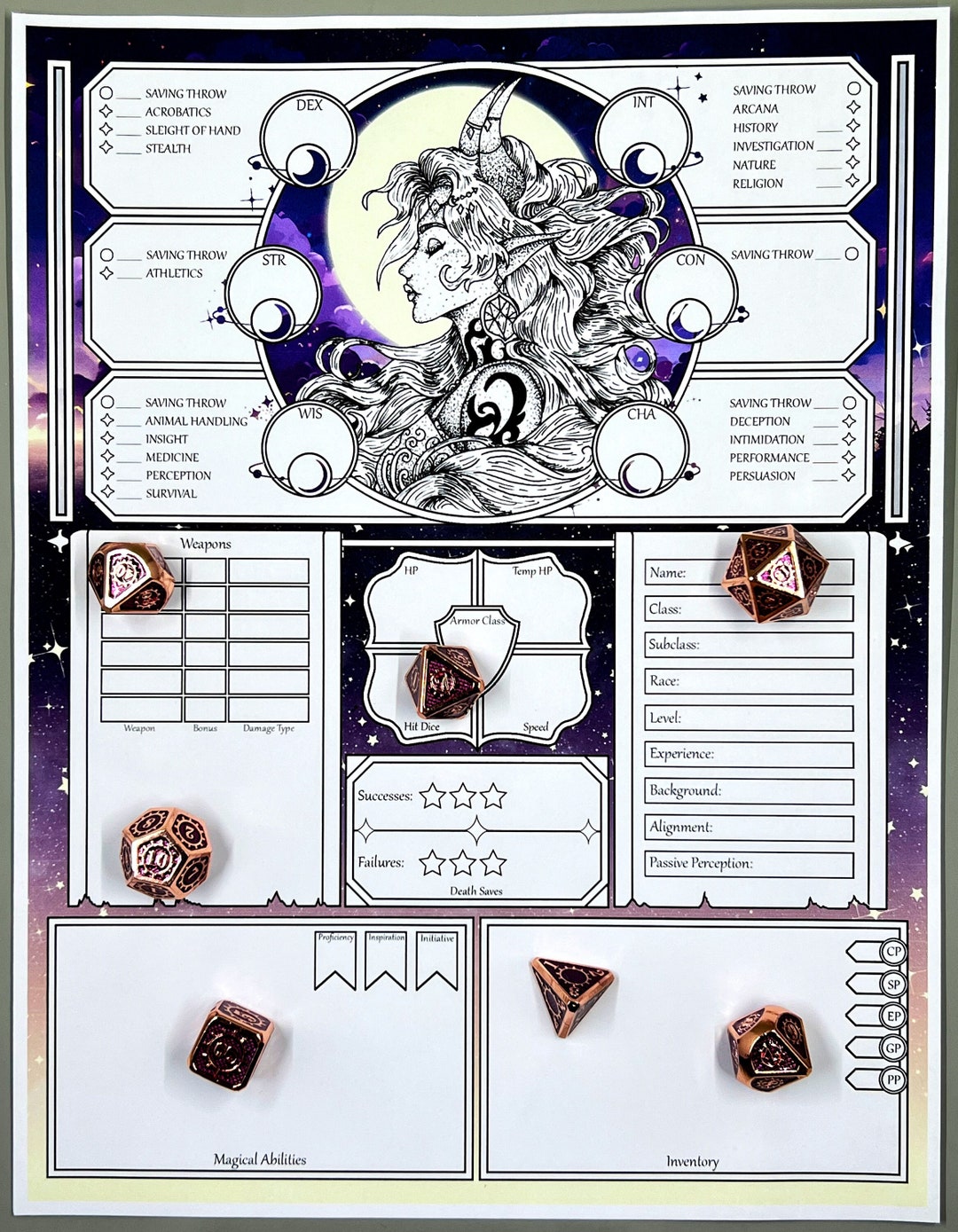 Druid Circle of Dreams Dnd 5e Character Sheet Digital Download - Etsy
