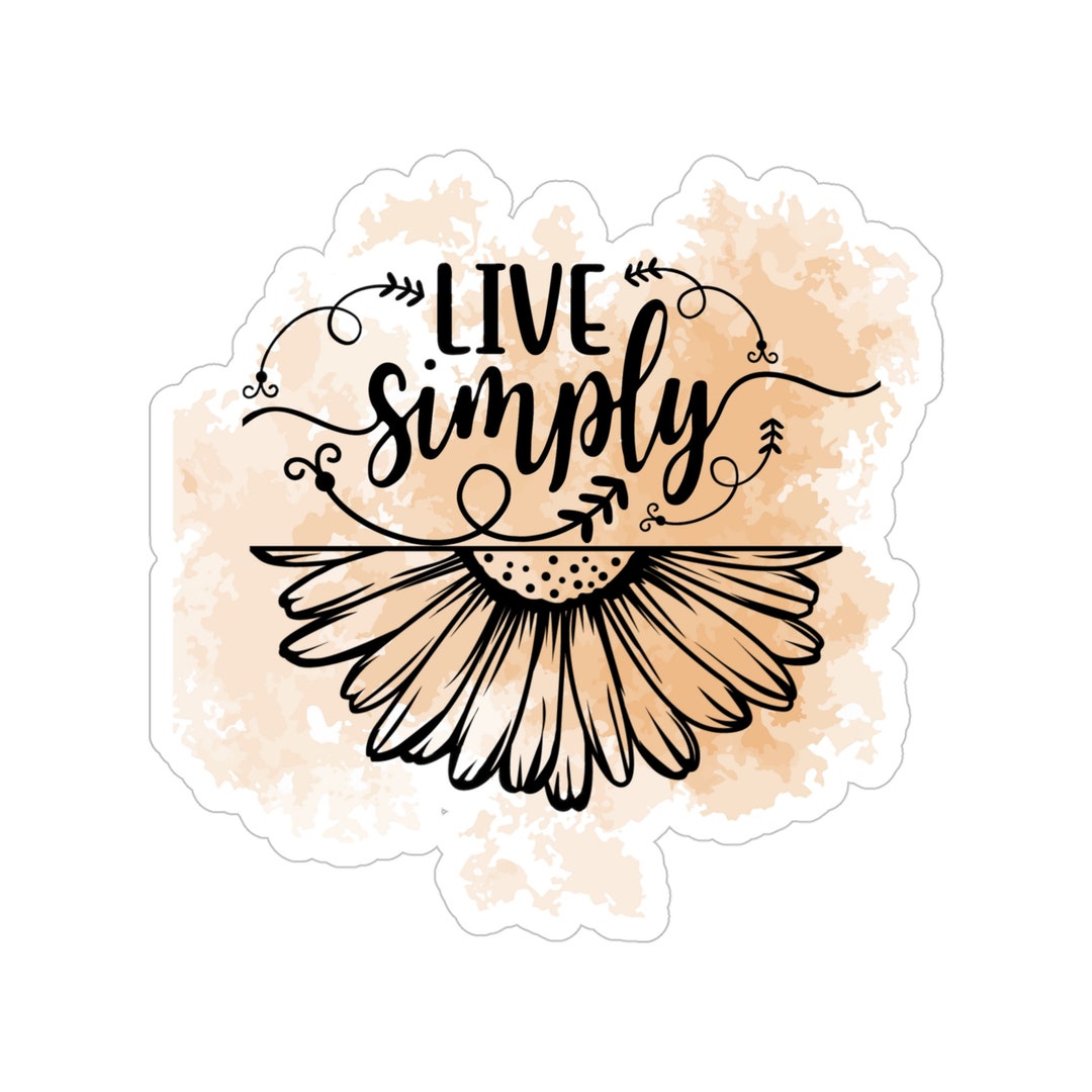 Live Simply Transparent Outdoor Sticker, Die-cut, 1pcs - Etsy