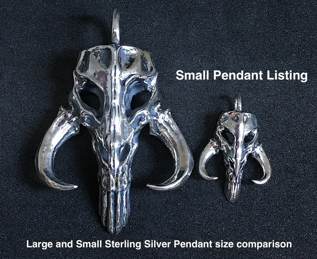 Small (1/2 Size Original) Mythosaur Skull Pendant Cast in Sterling ...