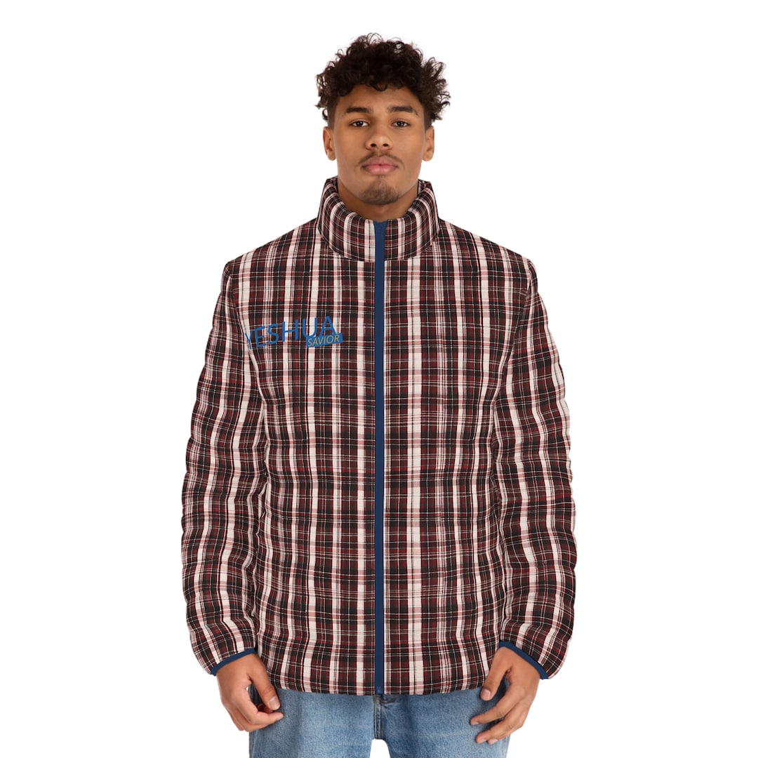 Christian Puffer Jacket for Men With Details and Text Jeshua - Etsy