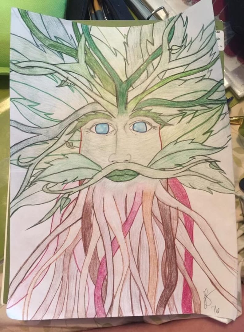 Green Man Art - Etsy