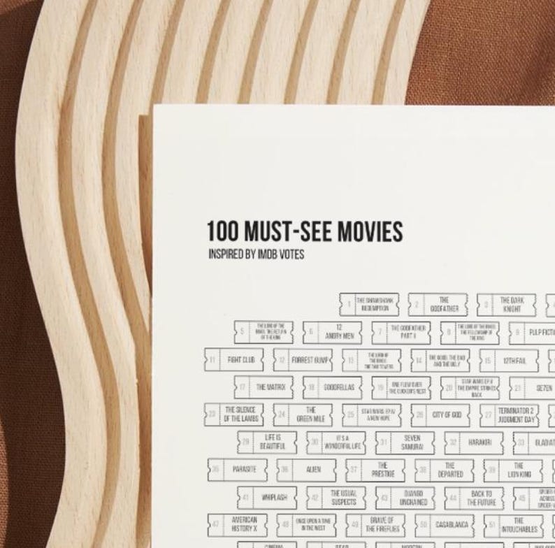 Color-in 100 Must-see Movies | IMDB Inspired Printable Watchlist - Etsy