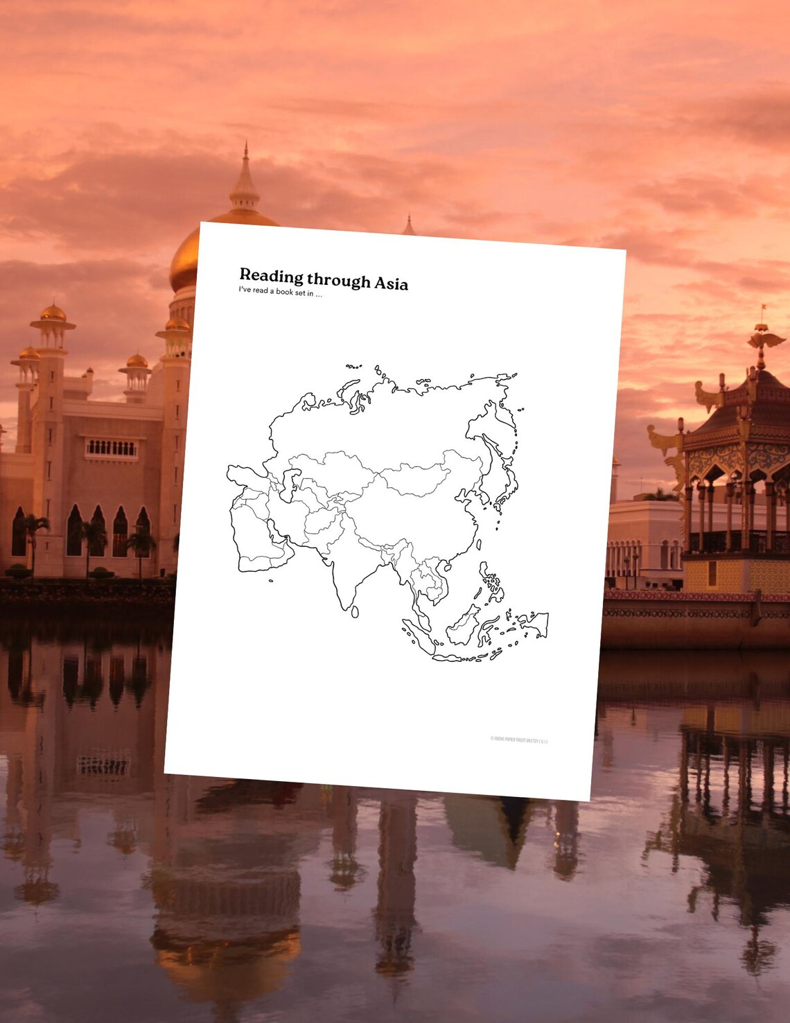 Asia Reading Challenge Map – Printable Reading Tracker to Color In - Etsy