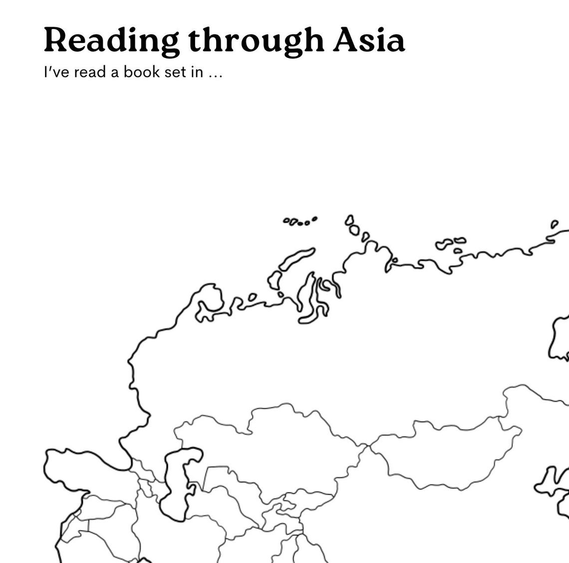 Asia Reading Challenge Map – Printable Reading Tracker to Color In - Etsy