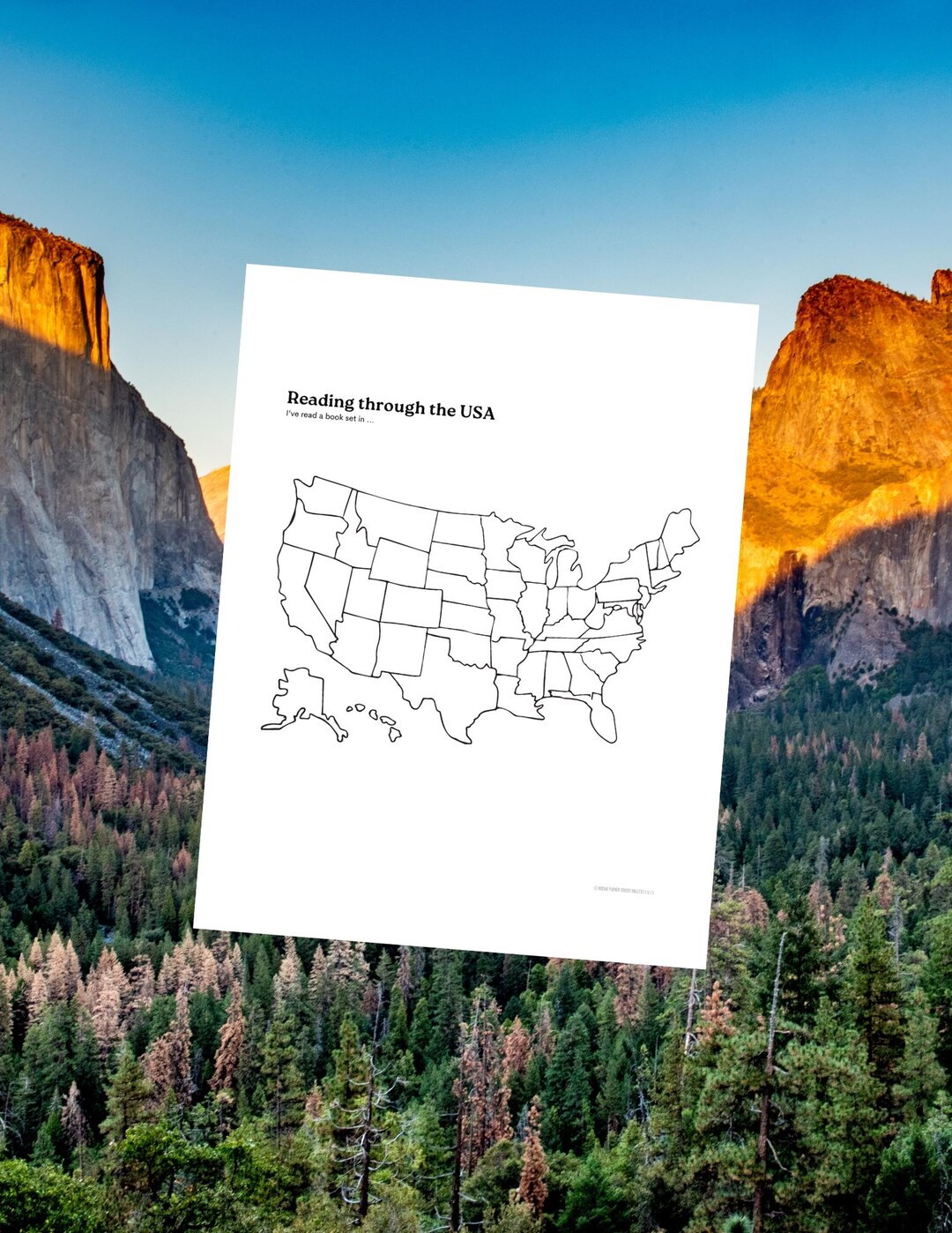 USA Reading Challenge Map – Printable State-by-state Tracker - Etsy