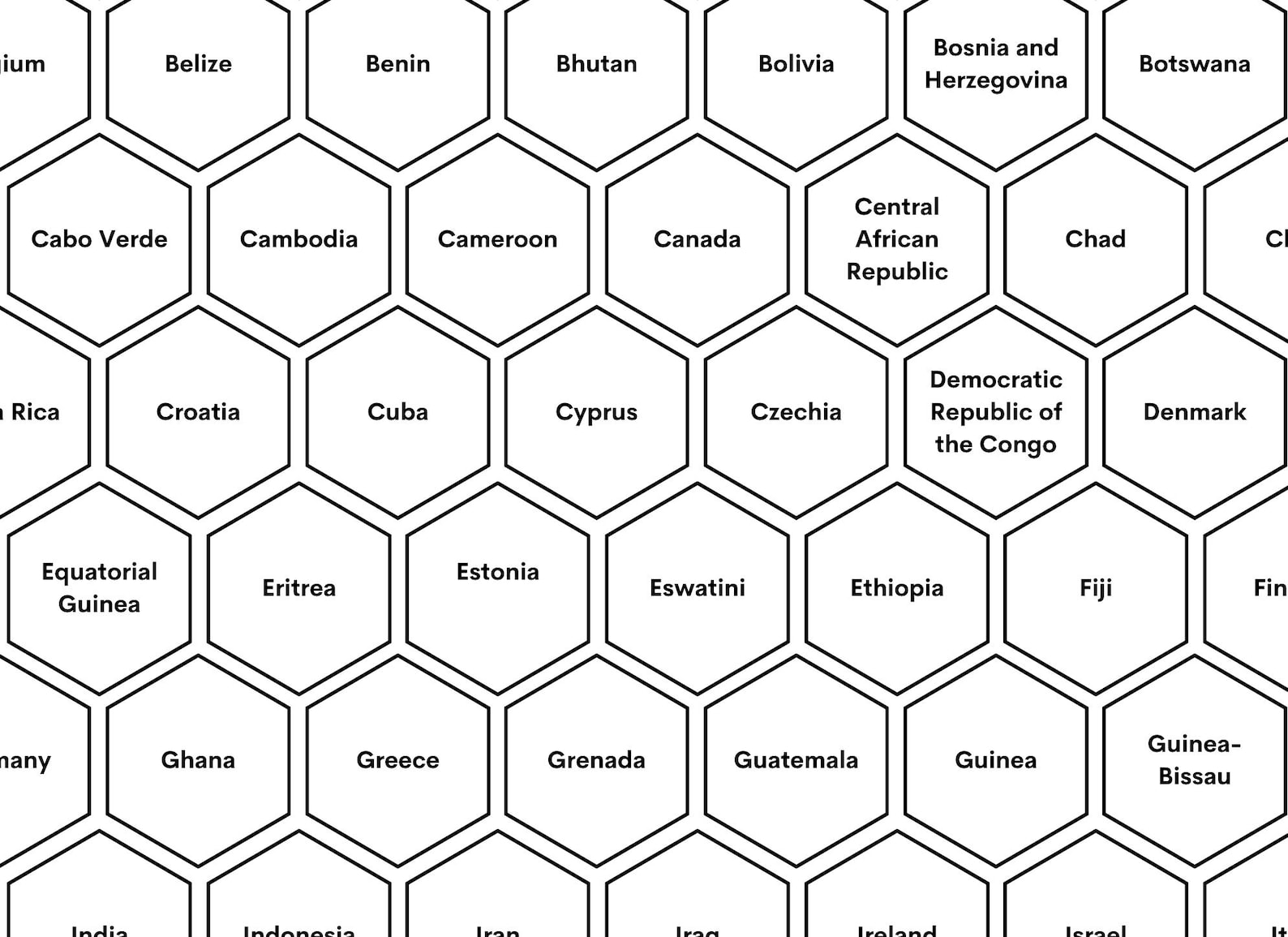 Countries I Have Been to – Color-in Travel Map Instant Download ...