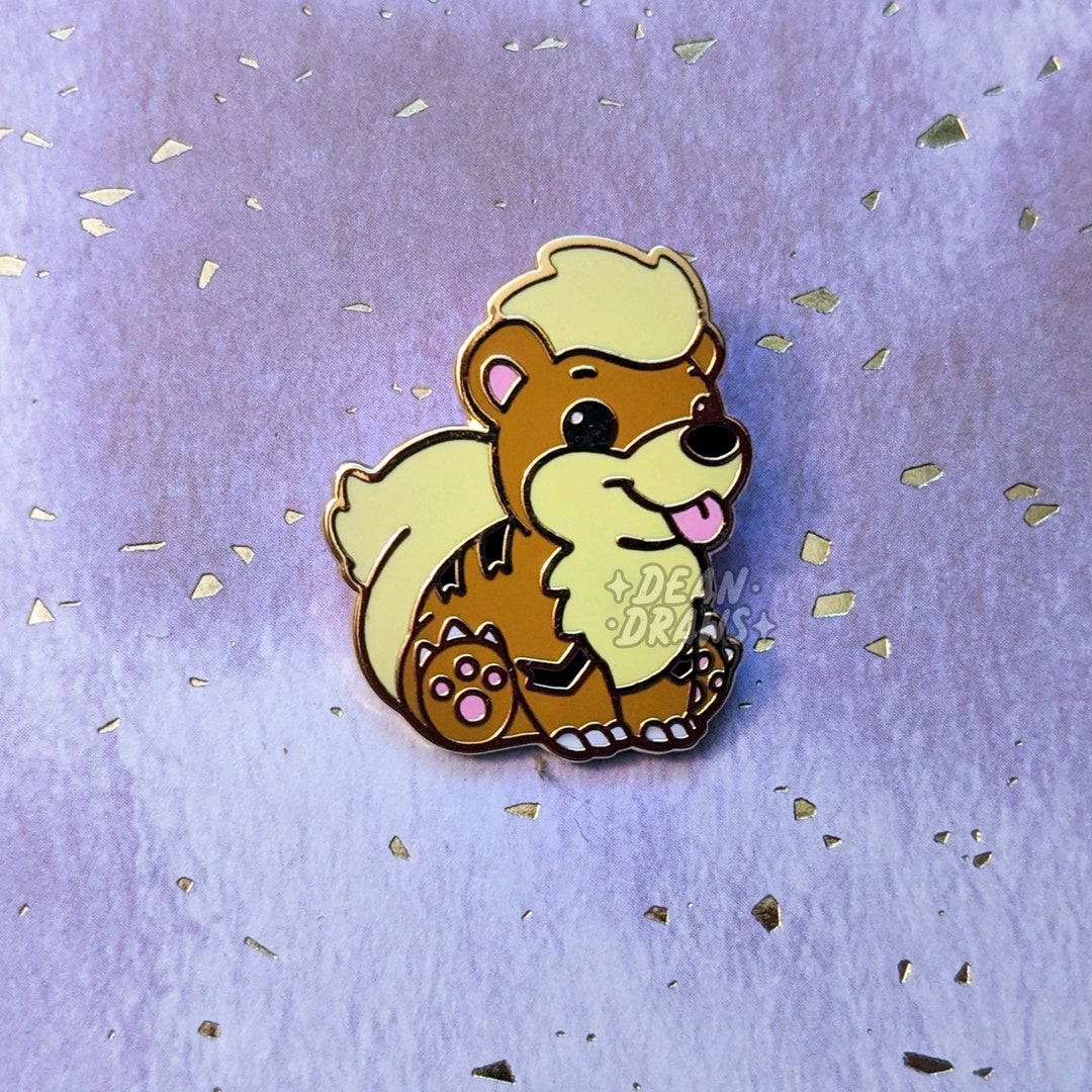 Fire Pup Growlithe Mini Pin - Etsy
