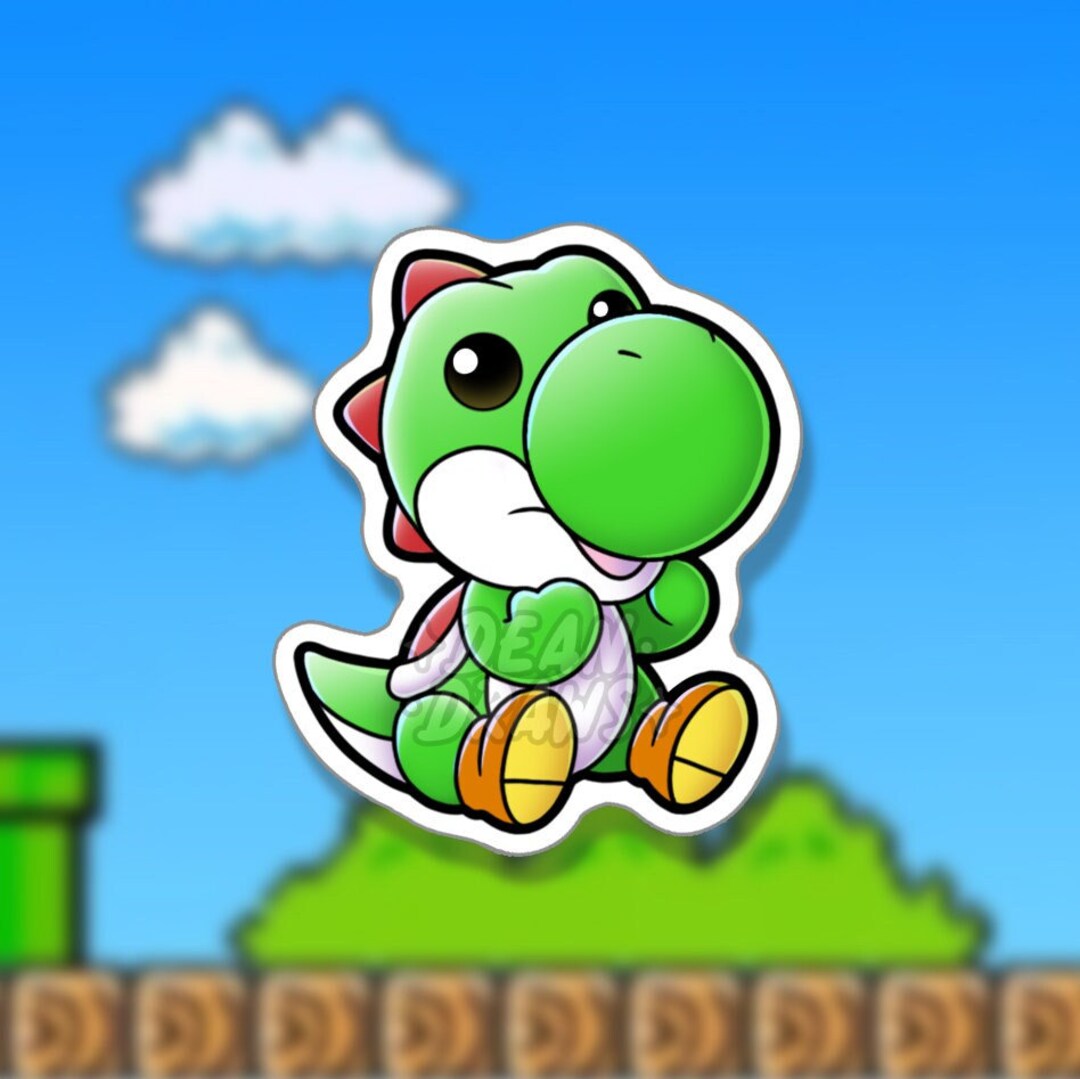 Dinosaur Chibi Sticker - Etsy