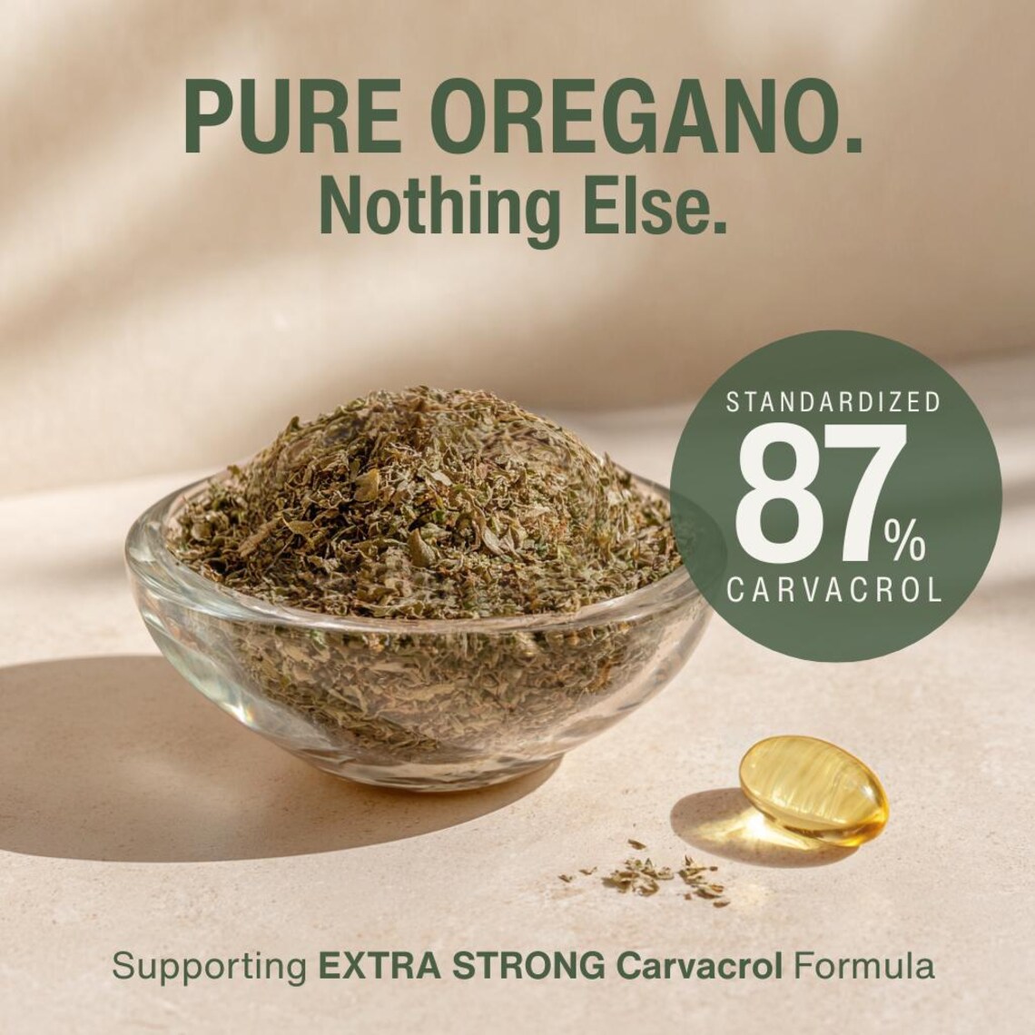 Oregano Oil Capsules – Pure Greek Oregano With 86-90% Carvacrol ...