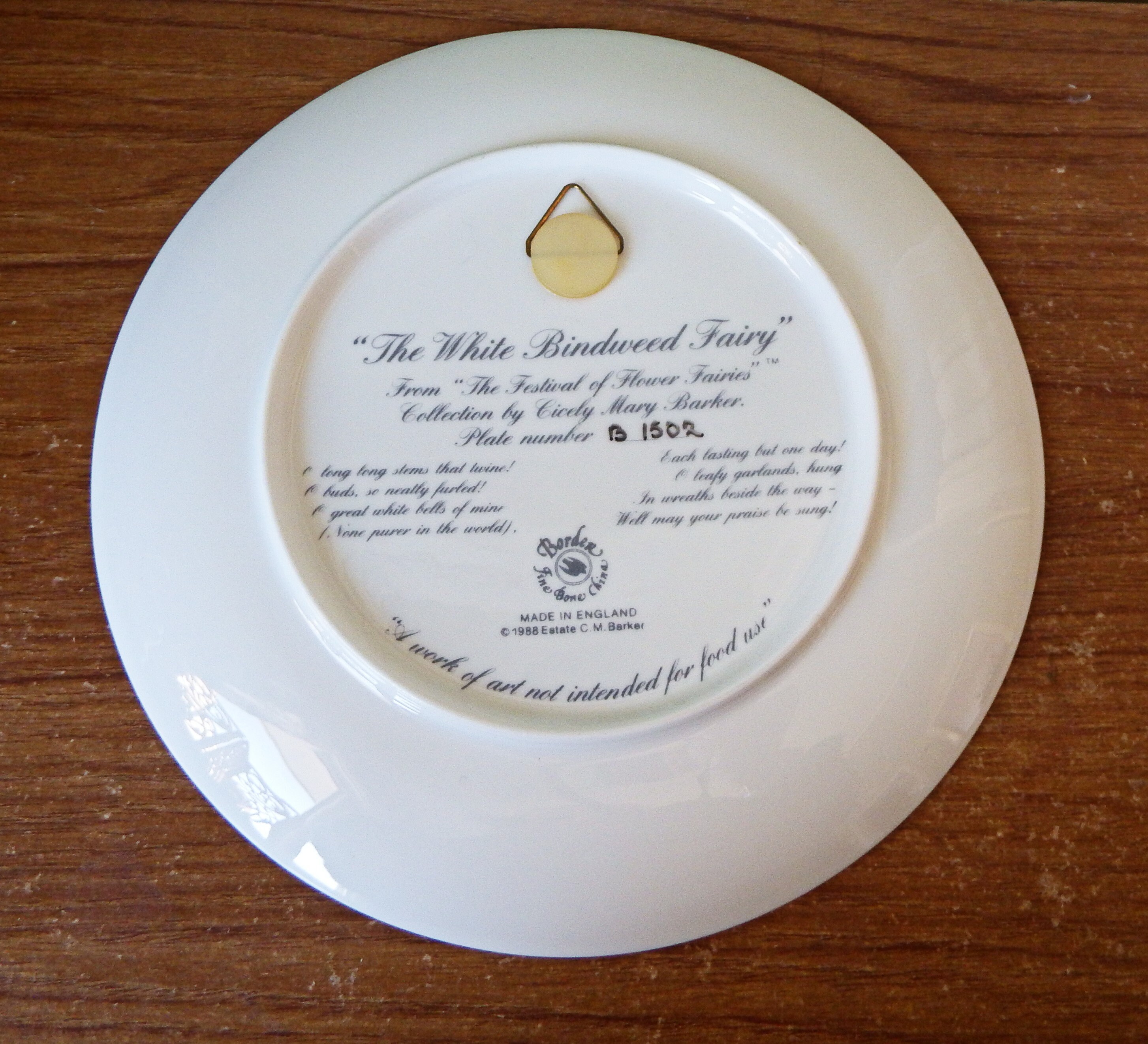Cicely Mary Barker, the White Bindweed Fairy Decorative Plate, Border ...